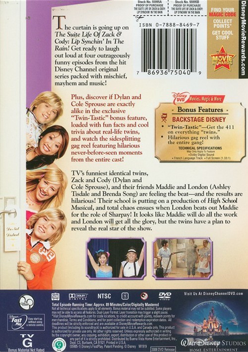 Suite Life Of Zack & Cody, The: Lip Synchin' In The Rain (DVD 2008 ...