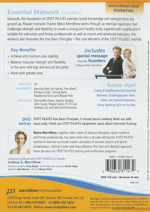 Stott Pilates: Essential Matwork (3rd Edition) (DVD) | DVD Empire