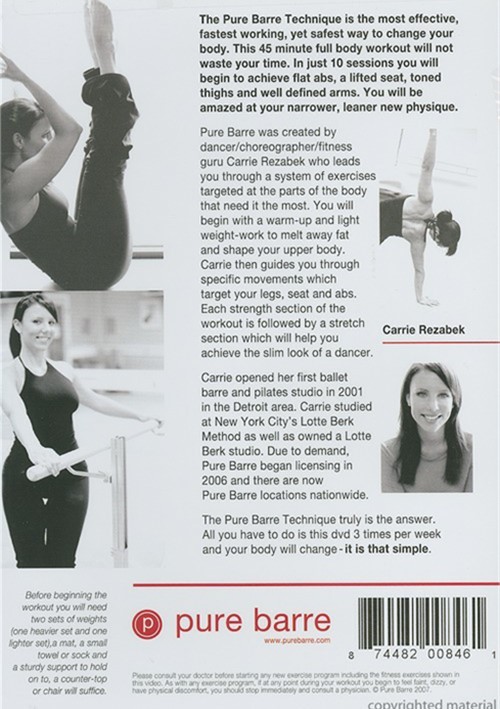 Pure Barre: Ballet, Dance & Pilates Fusion (DVD) | DVD Empire