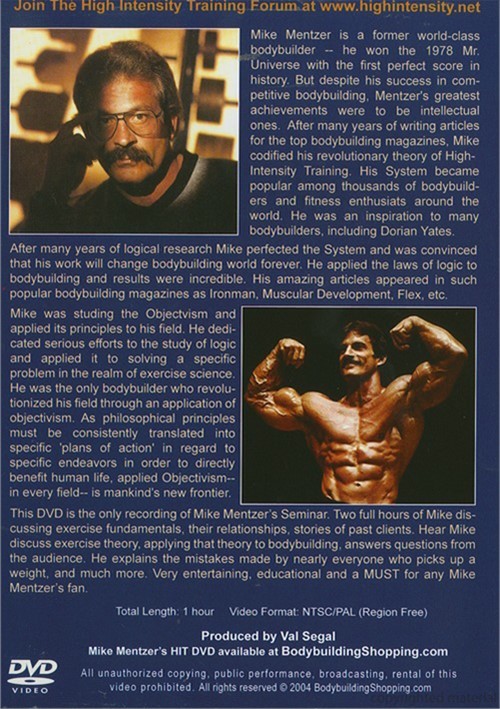 Mike Mentzer's Underground Seminar Bodybuilding (DVD) | DVD Empire