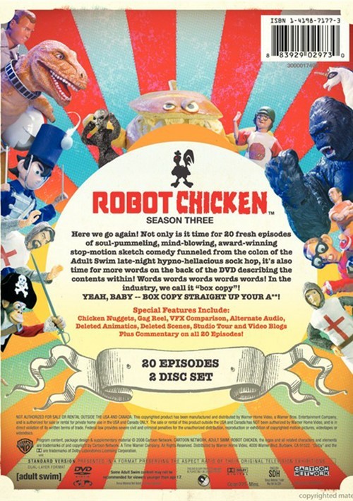 Robot Chicken: Season Three (DVD 2007) | DVD Empire