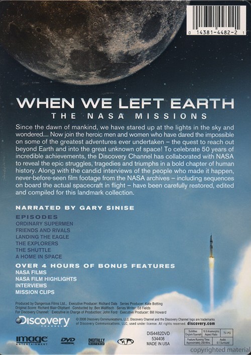 When We Left Earth: The NASA Missions (Steelbook) (DVD 2008) | DVD Empire
