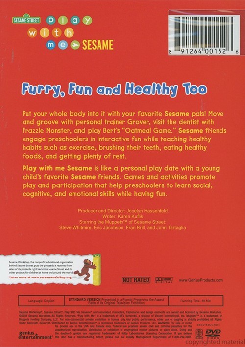 Play With Me Sesame: Furry, Fun And Healthy Too (DVD 2008) | DVD Empire