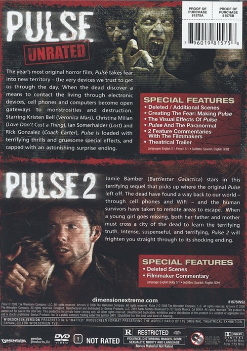 Pulse / Pulse 2 (2 Pack) (DVD 2008) | DVD Empire