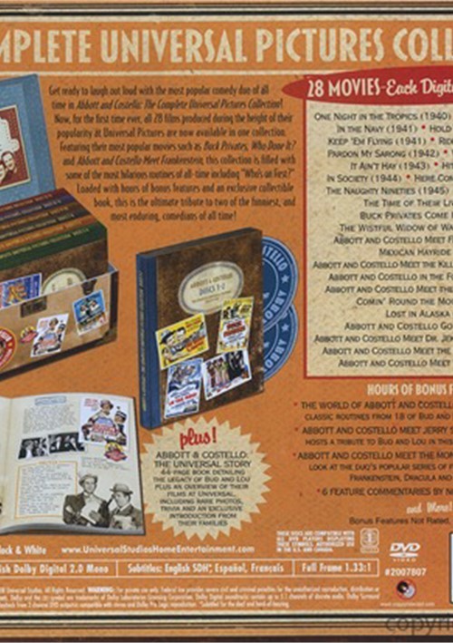 Abbott & Costello: The Complete Universal Pictures Collection (DVD ...