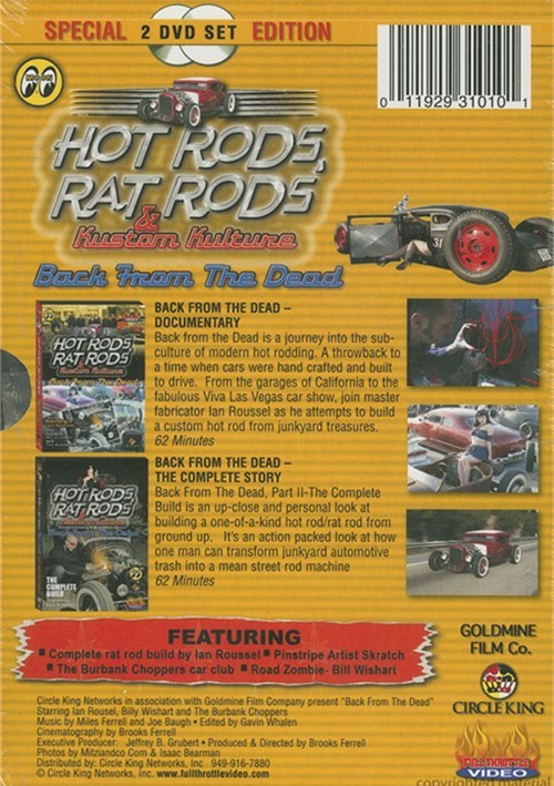 Hot Rods, Rat Rods & Kustom Kulture: Back From Dead - 2 Disc Set (DVD ...