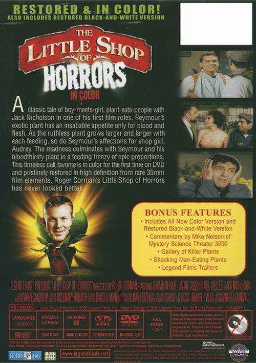 Little Shop Of Horrors, The: In Color (DVD 1960) | DVD Empire