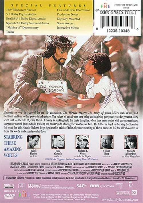 Miracle Maker, The: The Story Of Jesus (DVD 1999) | DVD Empire