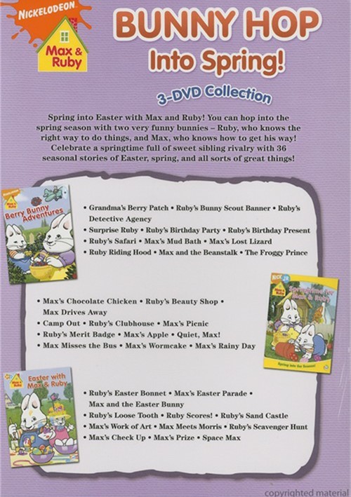 Max & Ruby: Bunny Hop Into Spring! 3 DVD Collection (DVD 2008) | DVD Empire