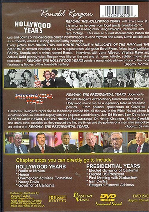 Ronald Reagan: Hollywood Years/ Presidential Years (DVD) | DVD Empire
