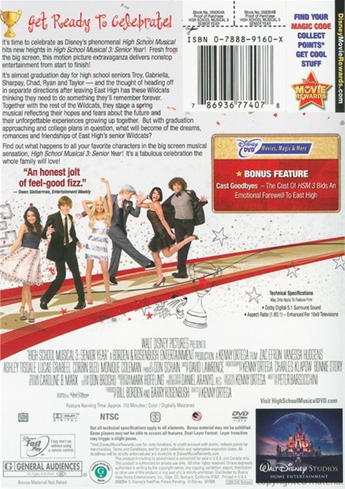 High School Musical 3: Senior Year (DVD 2008) | DVD Empire