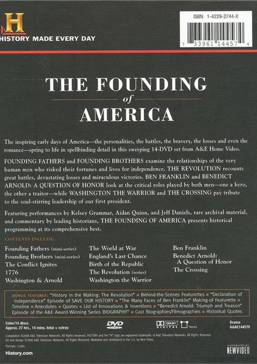 History Presents: The Founding Of America (DVD) | DVD Empire