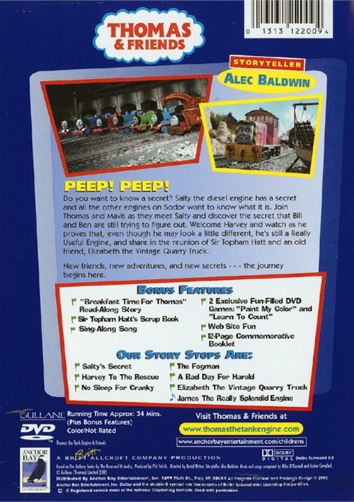 Thomas & Friends: Salty's Secret & Other Thomas Adventures (DVD 2002 ...