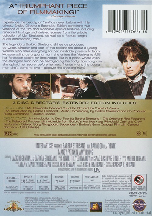 Yentl: Director's Extended Edition (DVD 1983) | DVD Empire