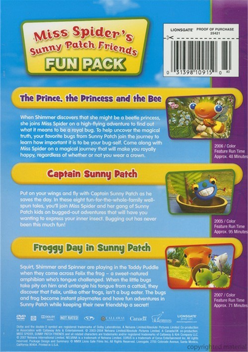 Miss Spider's Sunny Patch Friends Fun Pack (DVD 2005) | DVD Empire