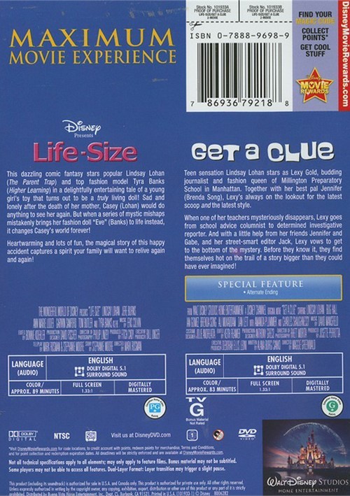 Life-Size / Get A Clue (Double Feature) (DVD 2000) | DVD Empire