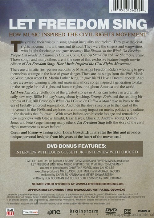 Let Freedom Sing: How Music Inspired The Civil Rights Movement (DVD ...