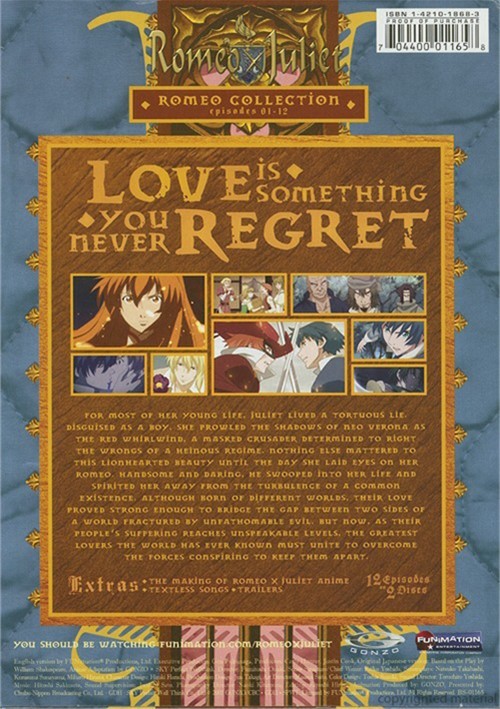 Romeo x Juliet: Part 1 - Romeo Collection (DVD) | DVD Empire