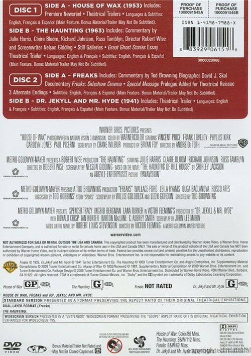 Greatest Classic Films: Horror (DVD) | DVD Empire