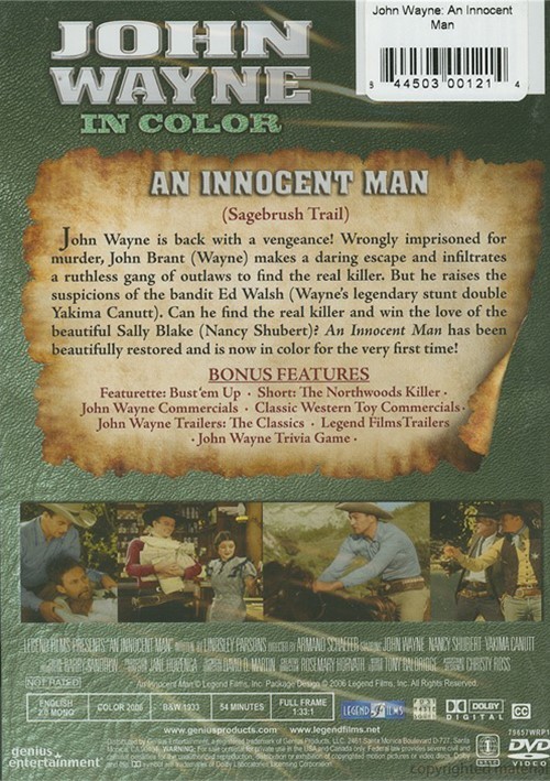 John Wayne In Color: An Innocent Man (DVD 1933) | DVD Empire
