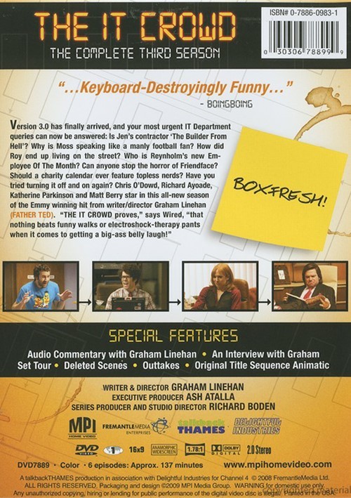 IT Crowd, The: The Complete Third Season (DVD 2008) | DVD Empire