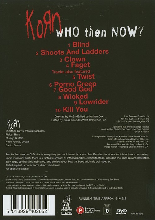 Korn: Who Then Now? (DVD) | DVD Empire