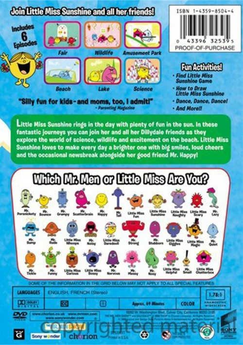 Mr. Men Show, The: Little Miss Sunshine Presents - Fun in the Sun! (DVD ...