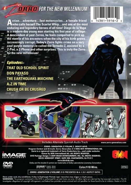 Zorro: Generation Z - Volume 3 (DVD 2009) | DVD Empire