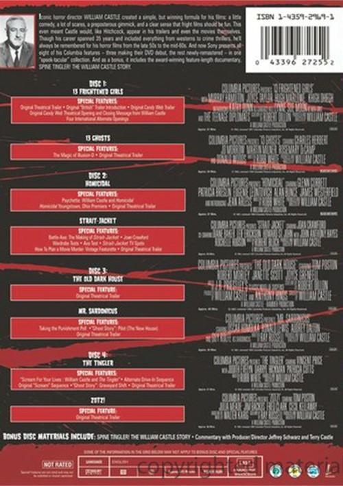 William Castle Film Collection, The (DVD) | DVD Empire