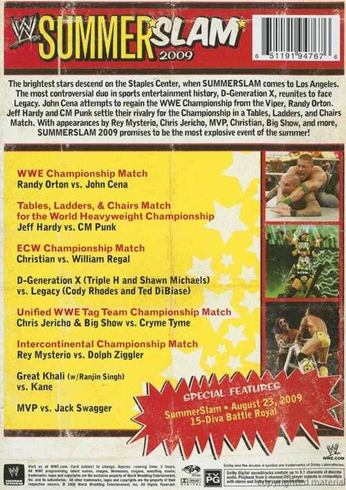 WWE: Summerslam 2009 (DVD 2009) | DVD Empire