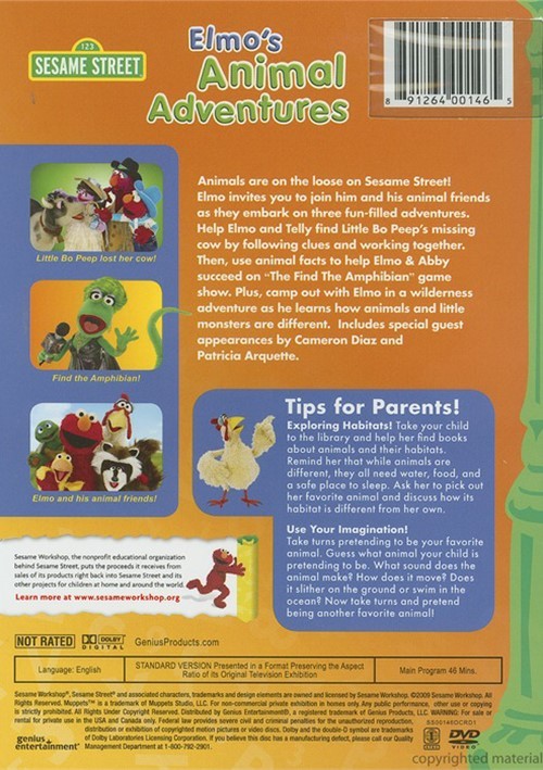 Elmo's Animal Adventures (DVD) | DVD Empire
