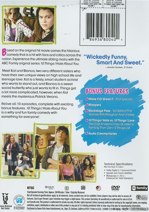 10 Things I Hate About You Volume One Dvd 2009 Dvd Empire