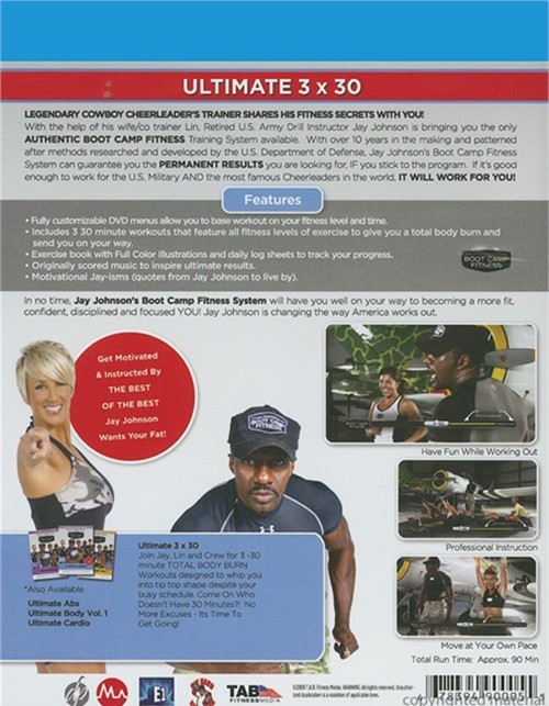 Jay Johnson's Boot Camp Fitness: Ultimate 3X30 (Blu-ray 2009) | DVD Empire