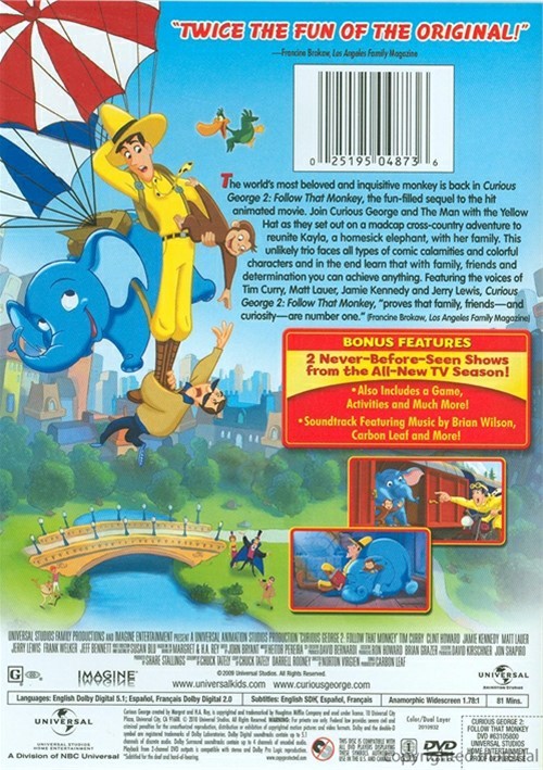 Curious George 2: Follow That Monkey! (DVD 2010) | DVD Empire