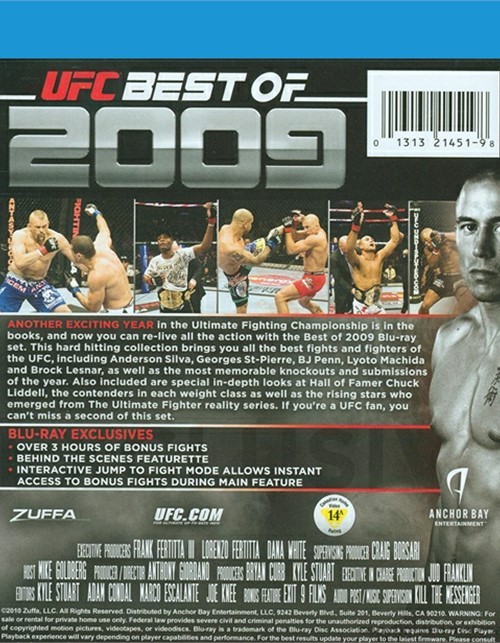 UFC: Best Of 2009 (Blu-ray 2009) | DVD Empire