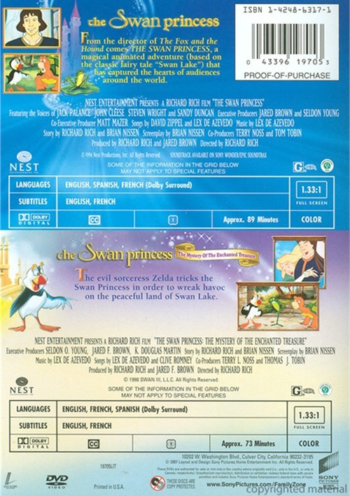 Swan Princess / Swan Princess: Mystery Of The Enchanted Treasure ...
