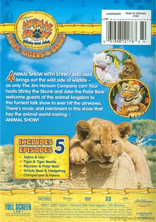 Jim Henson's Animal Show With Stinky And Jake: Lions, Tigers And Bears ...