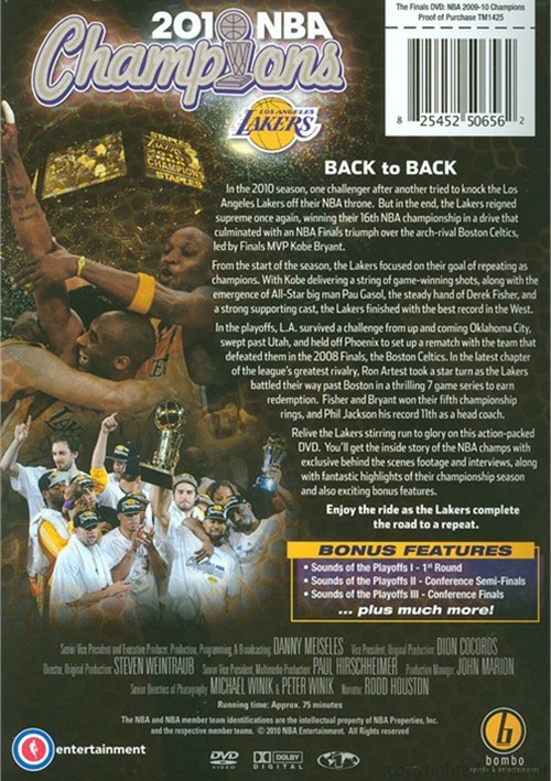 NBA Champions 2010: Los Angeles Lakers (DVD 2010) | DVD Empire