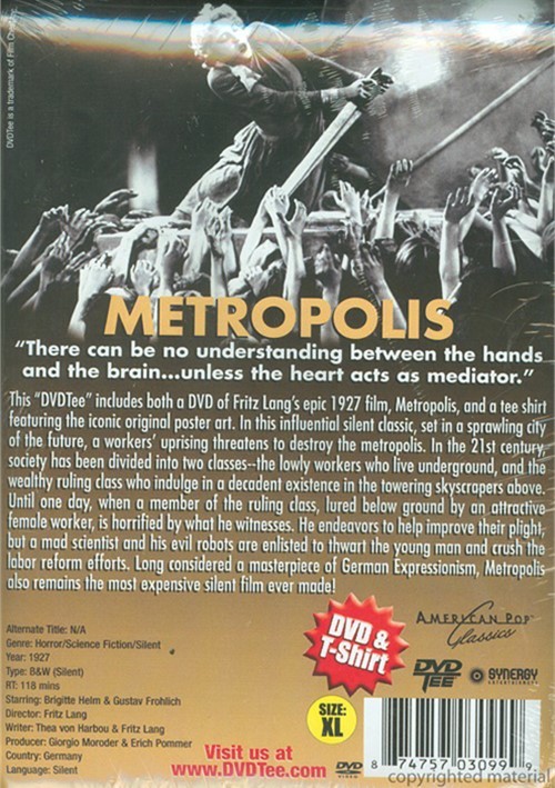 Metropolis: DVDTee (XL) (DVD 1927) | DVD Empire