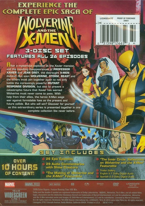 Wolverine And The X-Men: The Complete Series (DVD 2008) | DVD Empire