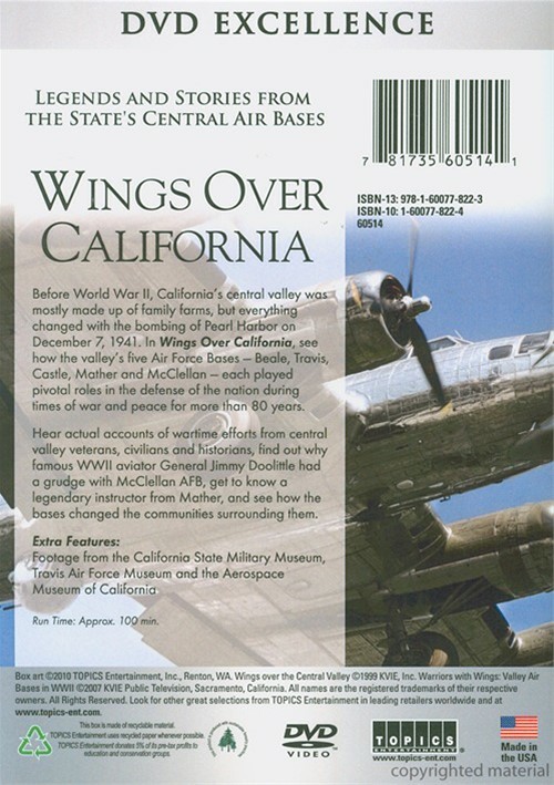 Wings Over California (DVD 1999) | DVD Empire