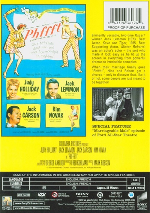 Phffft! (DVD 1954) | DVD Empire