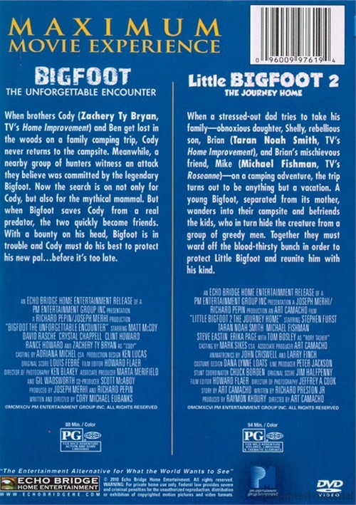 Bigfoot: The Unforgettable Encounter / Little Bigfoot 2: The Journey ...