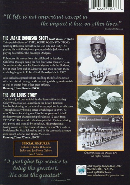 Jackie Robinson Story, The / The Joe Louis Story (Double Feature) (DVD ...
