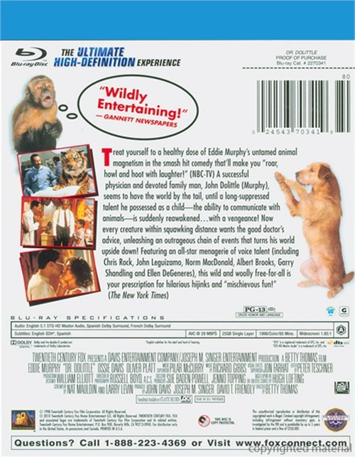 Dr. Dolittle (Blu-ray 1998) | DVD Empire
