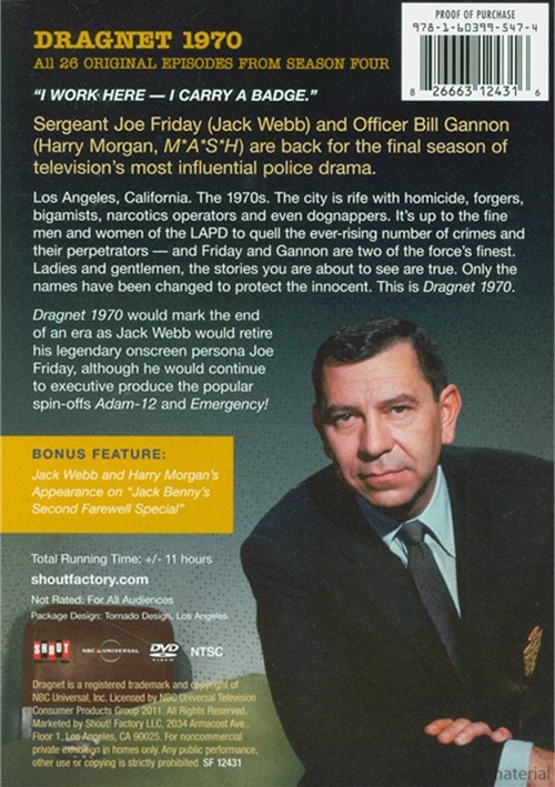 Dragnet 1970: Season 4 (DVD 1970) | DVD Empire