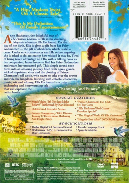 Ella Enchanted (Widescreen) (DVD 2004) | DVD Empire
