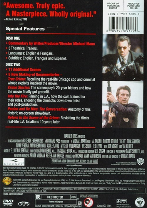 Heat: Special Edition (DVD 1995) | DVD Empire