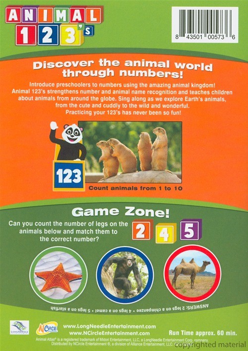 Animal Atlas: Animal 123's (DVD) | DVD Empire