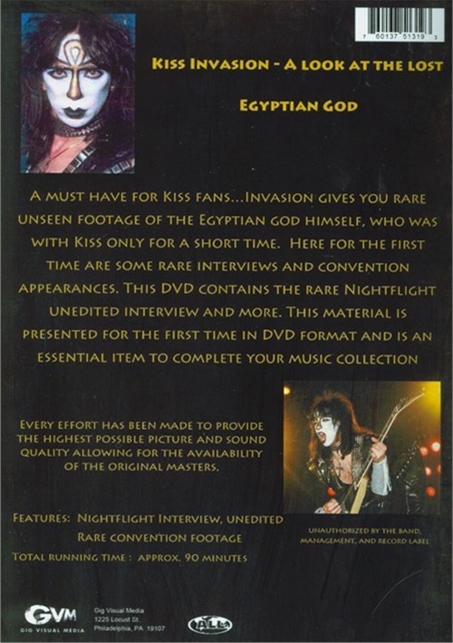 Kiss: Invasion - A Look At The Lost Egyptian God, Vinnie Vincent (DVD ...